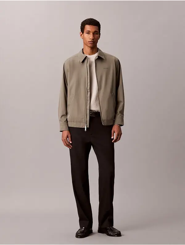 Calvin Klein Matte Full Zip Jacket With Monogram Logo