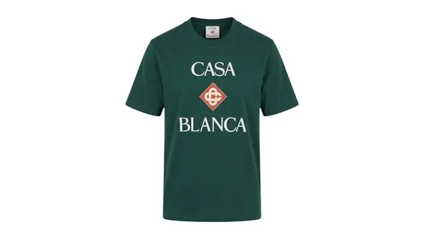 Casablanca Classic Stacked Logo Tee Shirt - Green