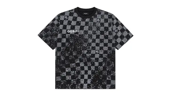 GUAPI Checkerboard Tee Shirt - Black