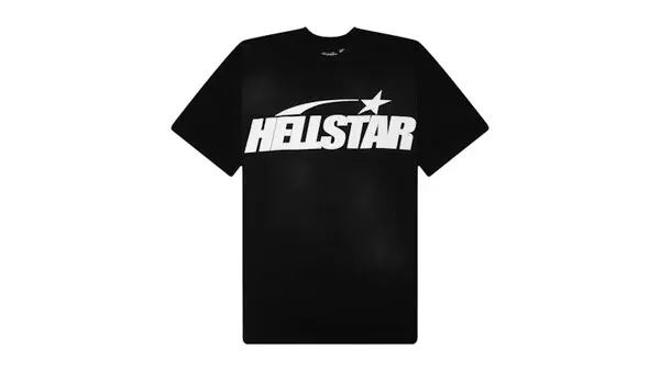 HELLSTAR Classic Logo Rhinestones Tee Shirt - Black