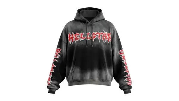 HELLSTAR Stars Shine Graffiti Hoodie