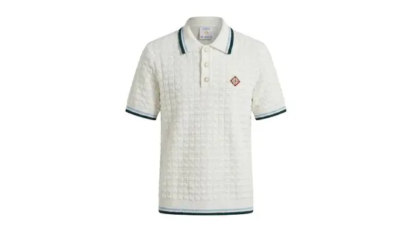 Casablanca Boucle Short Sleeve Polo Shirt
