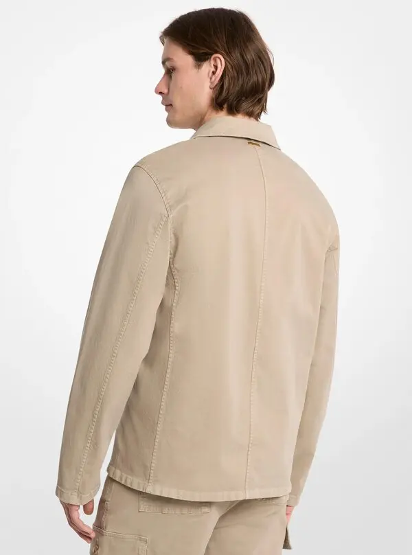 Michael Kors Stretch Cotton Twill Chore Jacket In Size By - Green