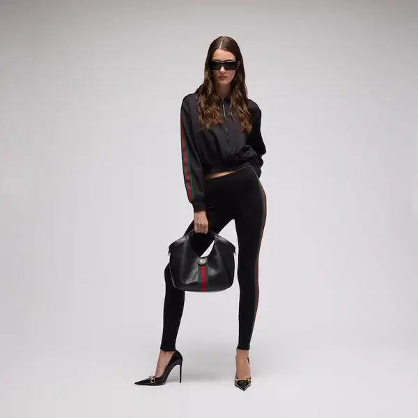 Gucci Giglio Small Tote Bag In Leather - Black