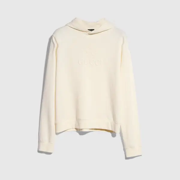 Gucci Cashmere Jersey Sweatshirt With Embroidery - White