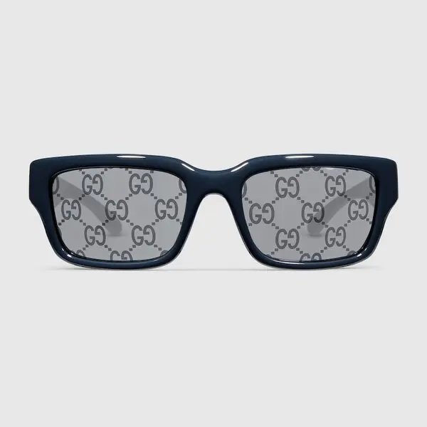 Gucci Rectangular-frame Sunglasses - Blue