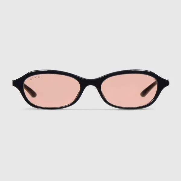 Gucci Oval-frame Sunglasses - Black