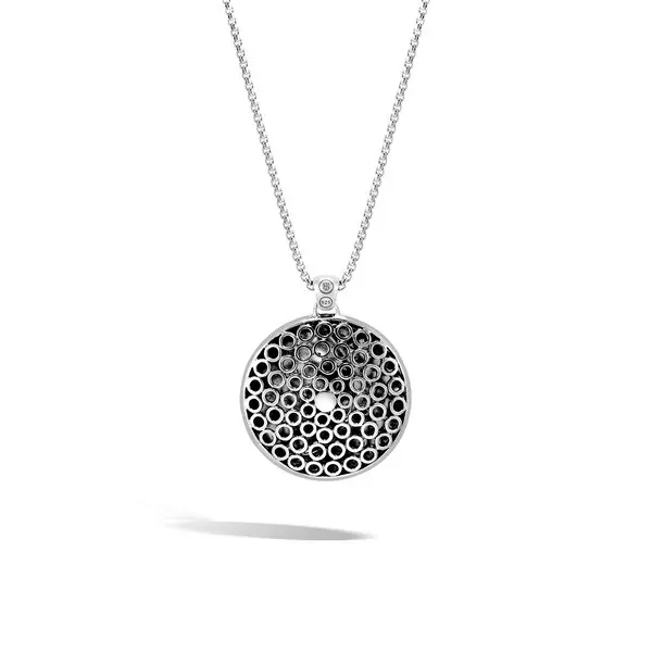 John Hardy Moon Phase Hammered Pendant Necklace