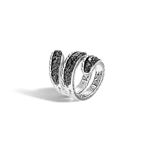 John Hardy Classic Chain Ring With Black Sapphire And Black Spinel - Multicolor