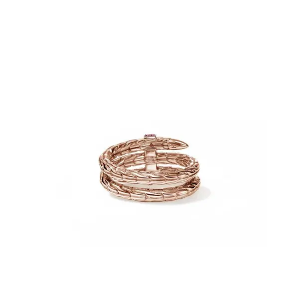 John Hardy Spear Double Wrap Ring, Rose Gemstones