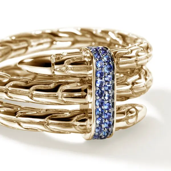 John Hardy Spear Double Wrap Ring Gemstones