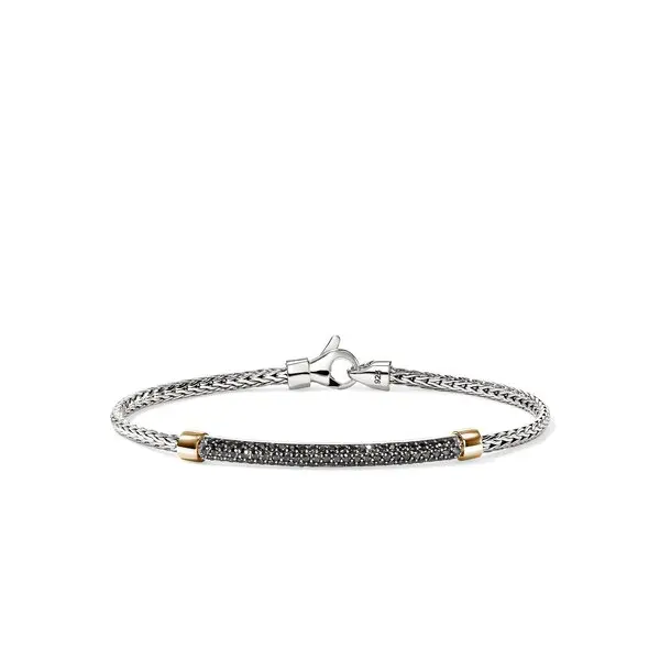 John Hardy Jh Essential Pave Bracelet, Gold Gemstones