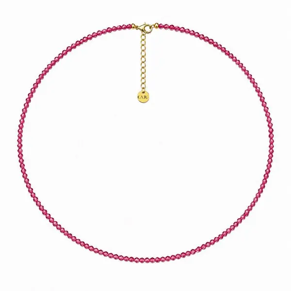GAJÚ Fira Necklace Raw Tourmaline - Pink