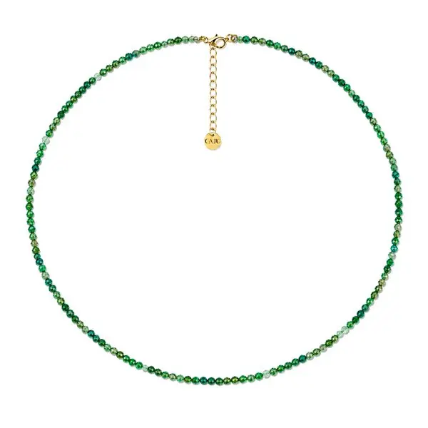 GAJÚ Fira Necklace With Emerald And Jade-inspired Stones