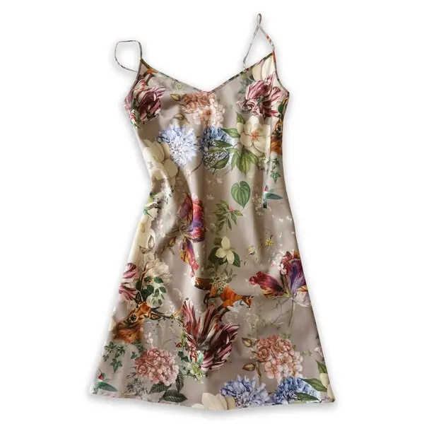 DECOFLUX HOME Neutrals Night Dress Magic Garden Grey Cliff Beige - Beige/gray