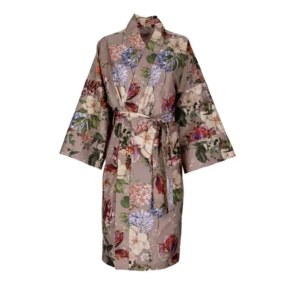 DECOFLUX HOME Neutrals / Cotton Kimono Magic Garden Grey Cliff Beige - Brown