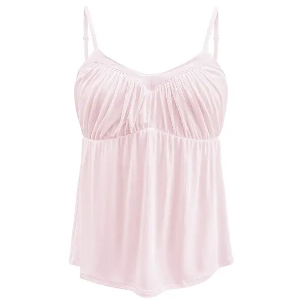 JJWINKS Baby Doll Top Blush Rib