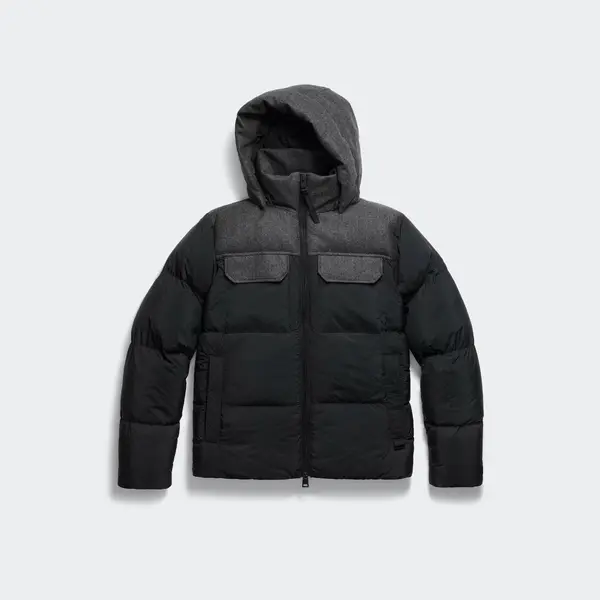 Canada Goose Fairview Parka With Herringbone Wool Accents - Black,herringbone