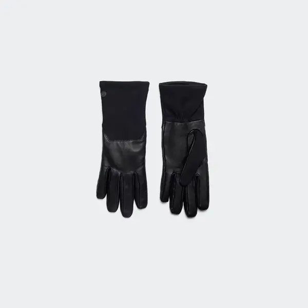Canada Goose Mixed Media Leather Gloves - Black