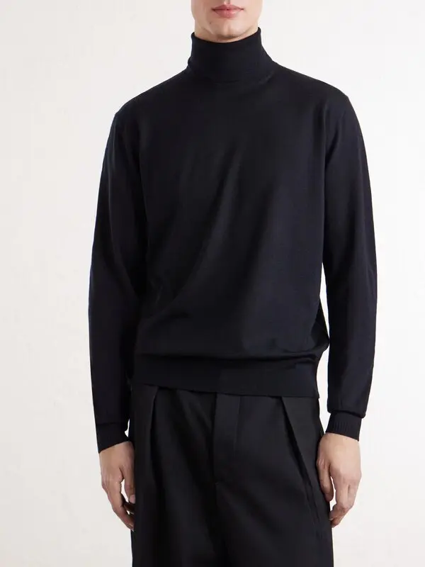 Dries Van Noten Merino Wool Rollneck Sweater