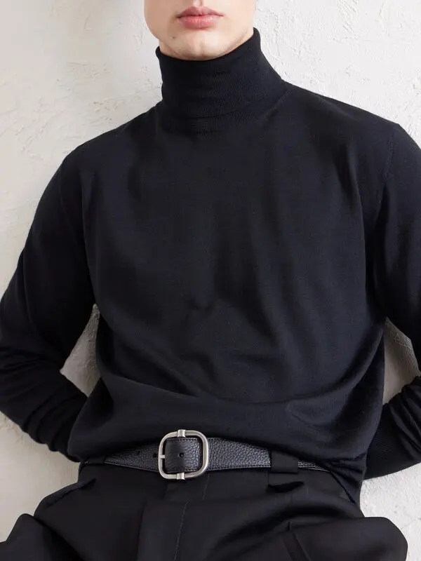 Dries Van Noten Merino Wool Rollneck Sweater