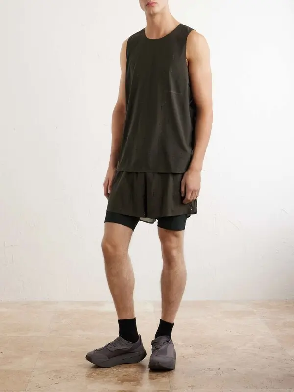 On Paf Zero 2-in-1 Stretch-jersey And Mesh Running Shorts