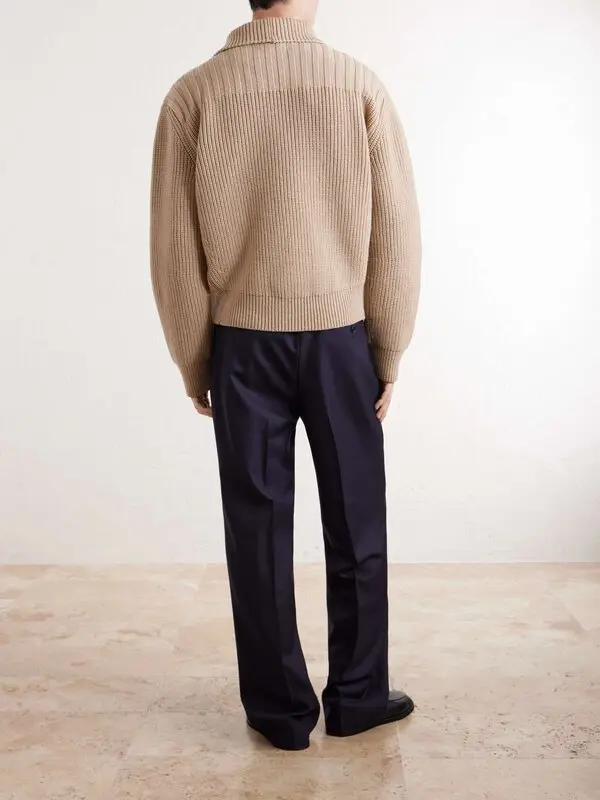 Dries Van Noten Ribbed Wool Cardigan