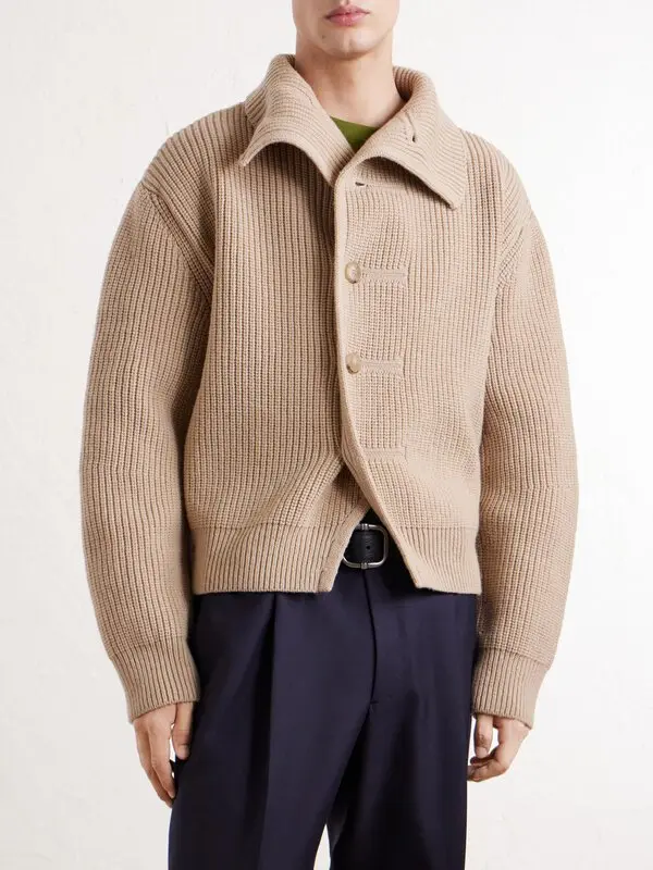 Dries Van Noten Ribbed Wool Cardigan