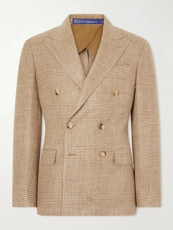 Polo Ralph Lauren Double-breasted Houndstooth Blazer - Neutrals