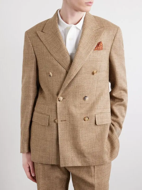Polo Ralph Lauren Double-breasted Houndstooth Blazer - Neutrals