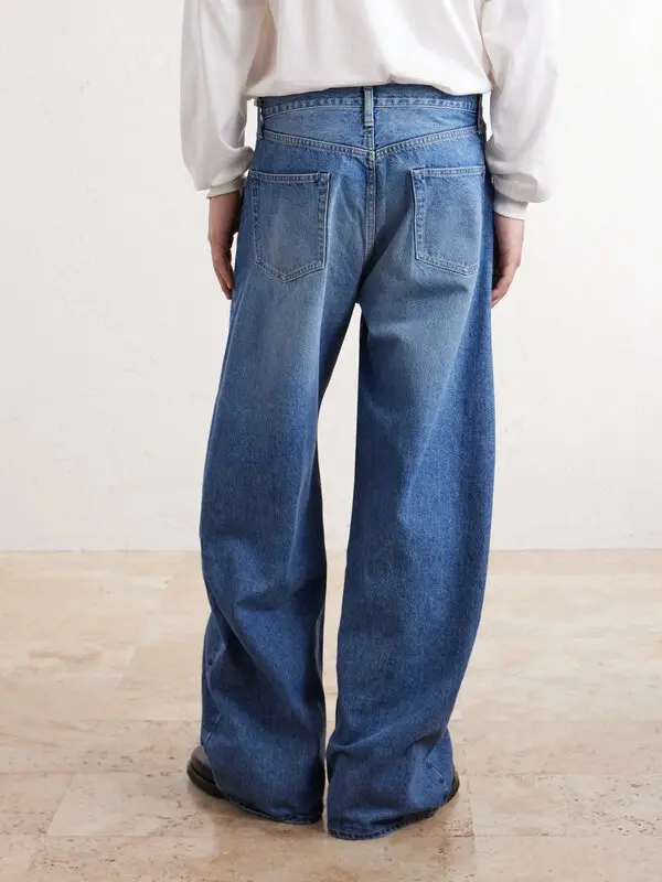 SSSTEIN Deformation Panelled Wide-leg Jeans