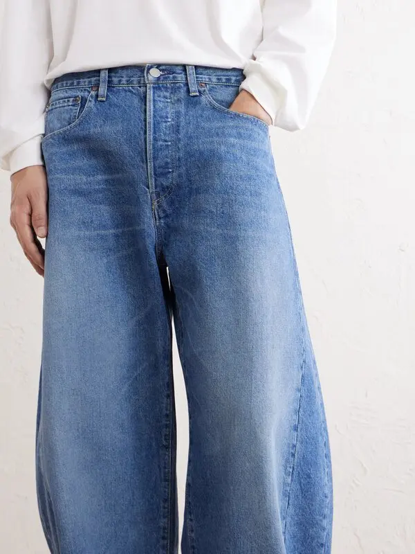 SSSTEIN Deformation Panelled Wide-leg Jeans