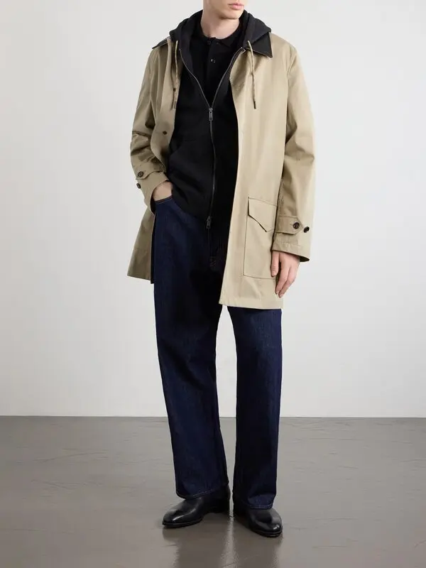 Burberry Logo-embroidered Cotton-jersey Zip-up Hoodie