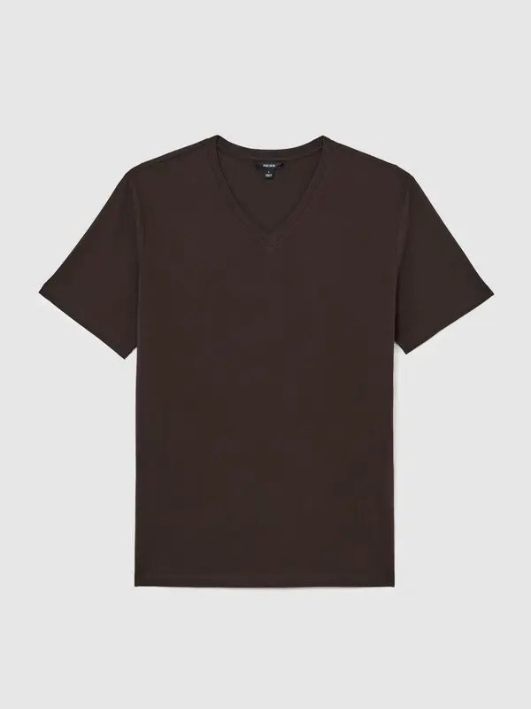 REISS Dayton Cotton V-neck Tailored-fit T-shirt