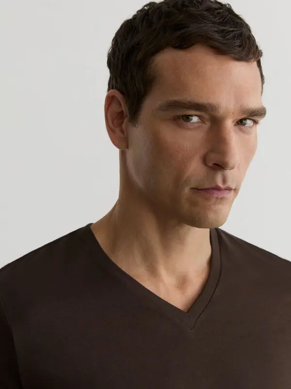 REISS Dayton Cotton V-neck Tailored-fit T-shirt
