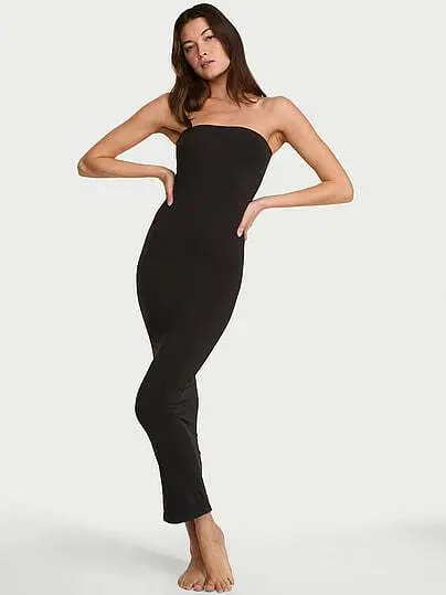 Victoria's Secret Smooth Seamless Tube Maxi Dress - Black