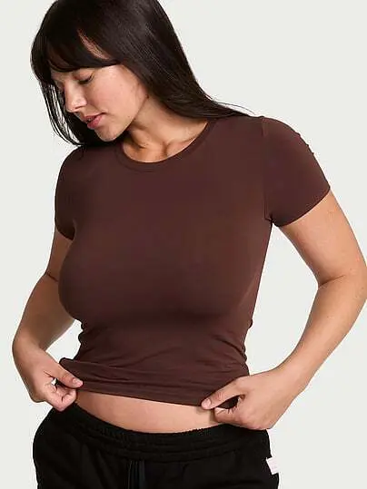 Victoria's Secret Smooth Seamless Tee - Brown