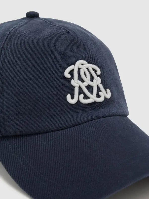 REISS Luzon Monogram-embroidered Baseball Cap