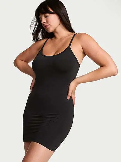 Victoria's Secret Smooth Seamless Slip Dress - Black