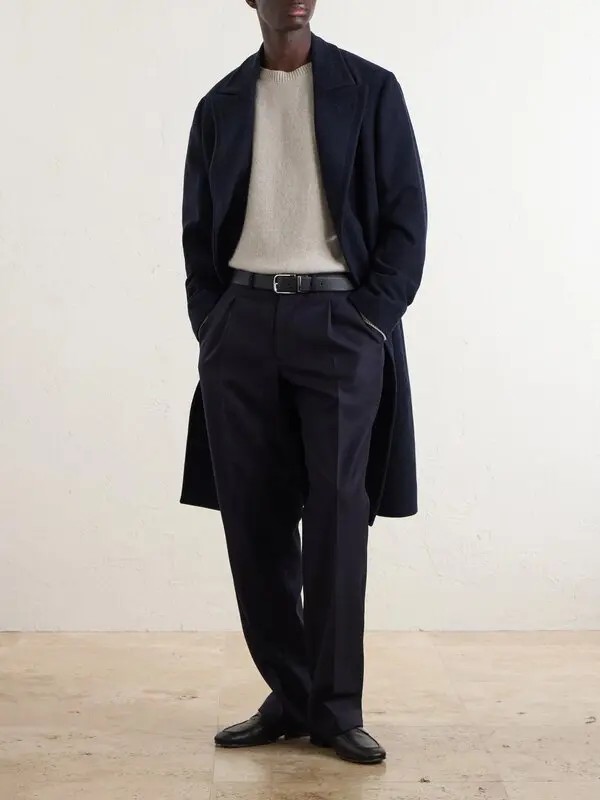 Boglioli Double-breasted Virgin Wool And Cashmere-blend Twill Coat