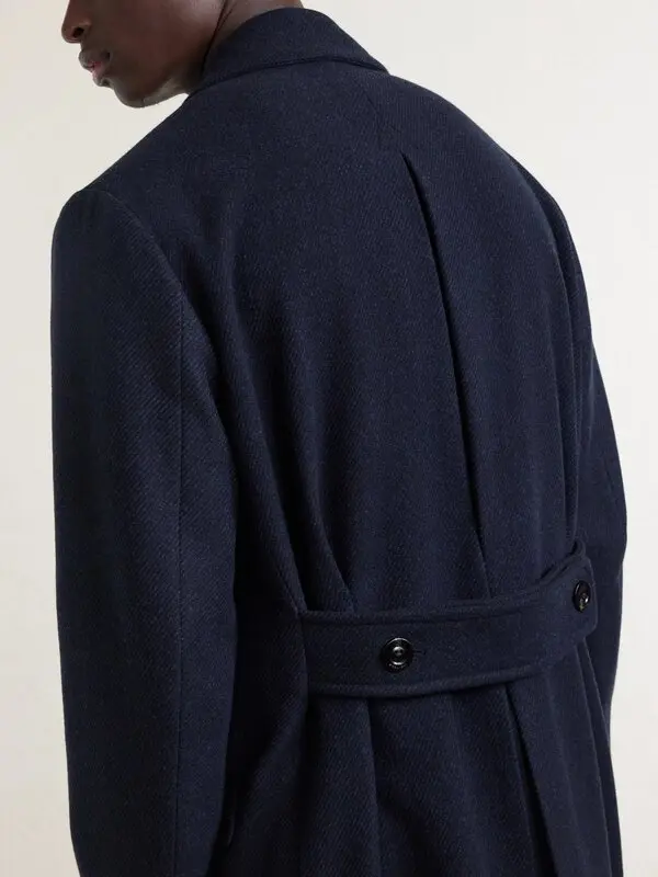 Boglioli Double-breasted Virgin Wool And Cashmere-blend Twill Coat