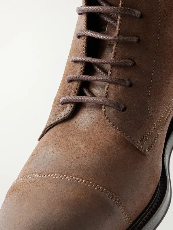 Brunello Cucinelli Suede Derby Boots