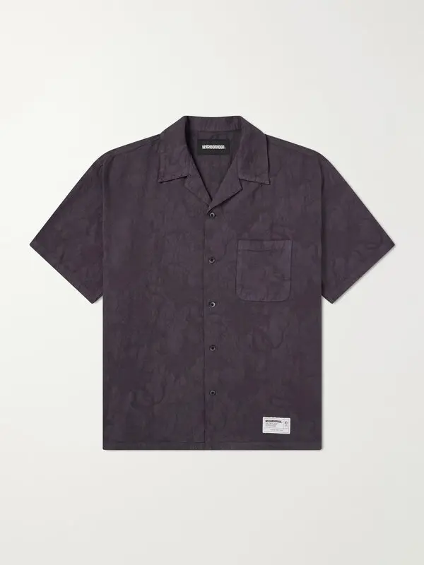 NEIGHBORHOOD Camp-collar Cotton-jacquard Shirt