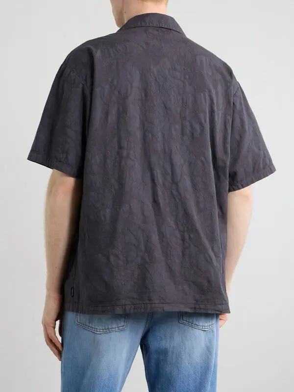 NEIGHBORHOOD Camp-collar Cotton-jacquard Shirt