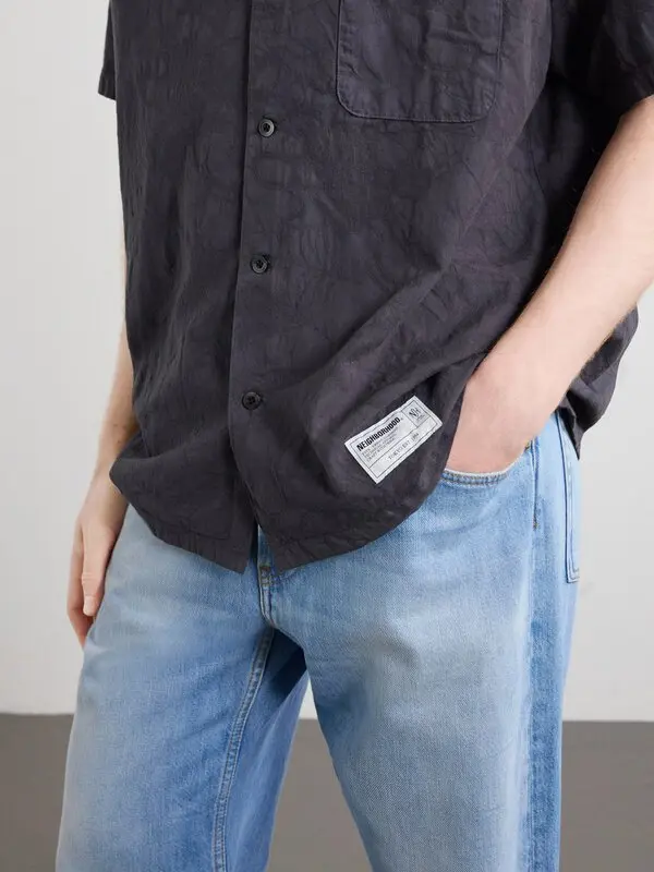 NEIGHBORHOOD Camp-collar Cotton-jacquard Shirt
