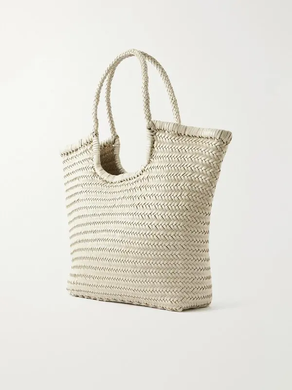Dragon Diffusion Ns Diagonal Triple Jump Woven Leather Tote