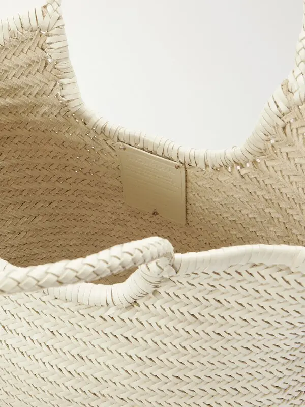 Dragon Diffusion Ns Diagonal Triple Jump Woven Leather Tote