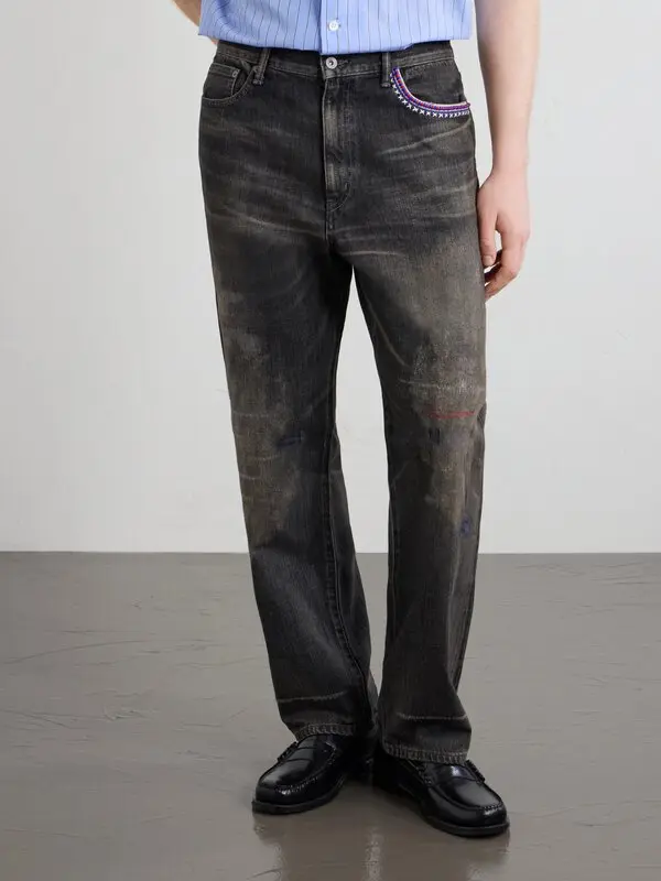 NEIGHBORHOOD Savage Straight-leg Jeans - Gray