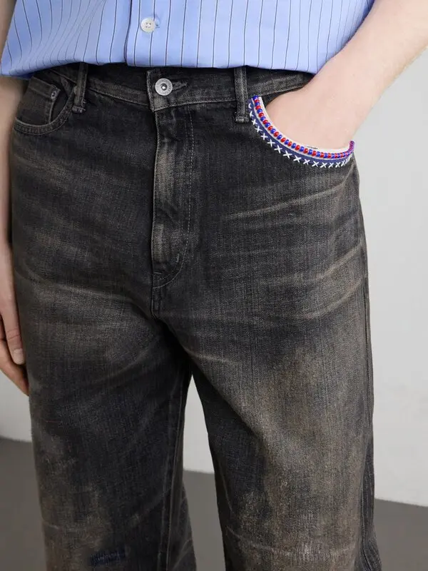 NEIGHBORHOOD Savage Straight-leg Jeans - Gray