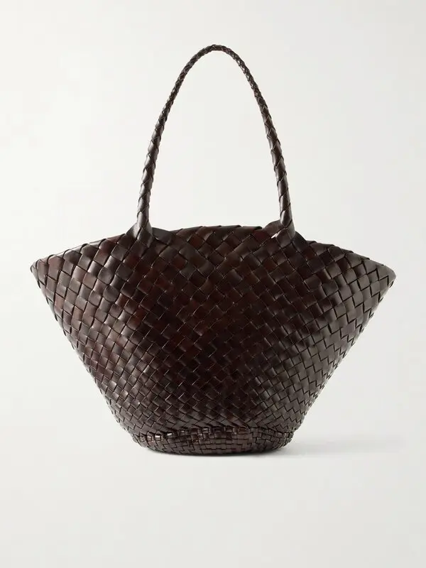 Dragon Diffusion Egola Woven Leather Tote - Brown